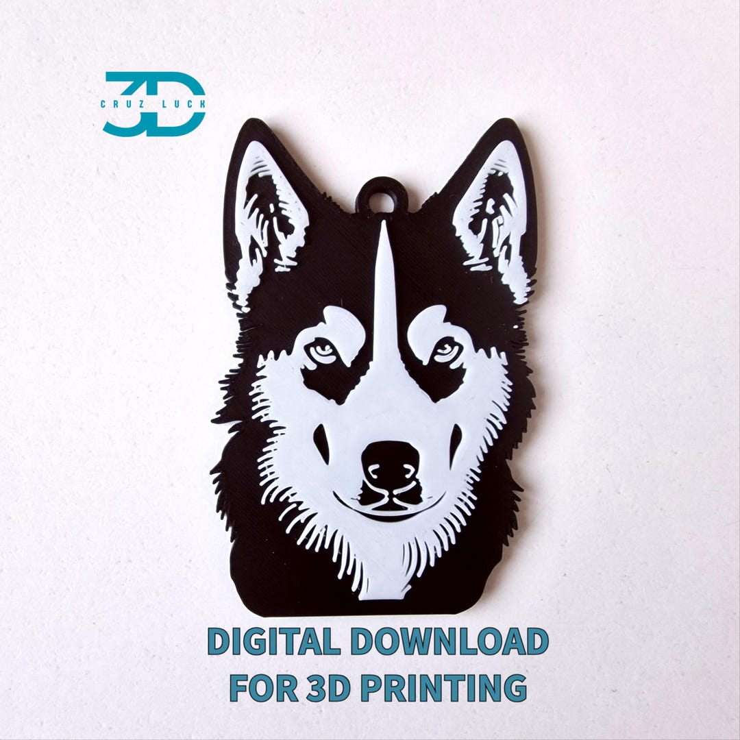 Husky Digital File for 3D Printing Keychain, STL File 3mf - Etsy