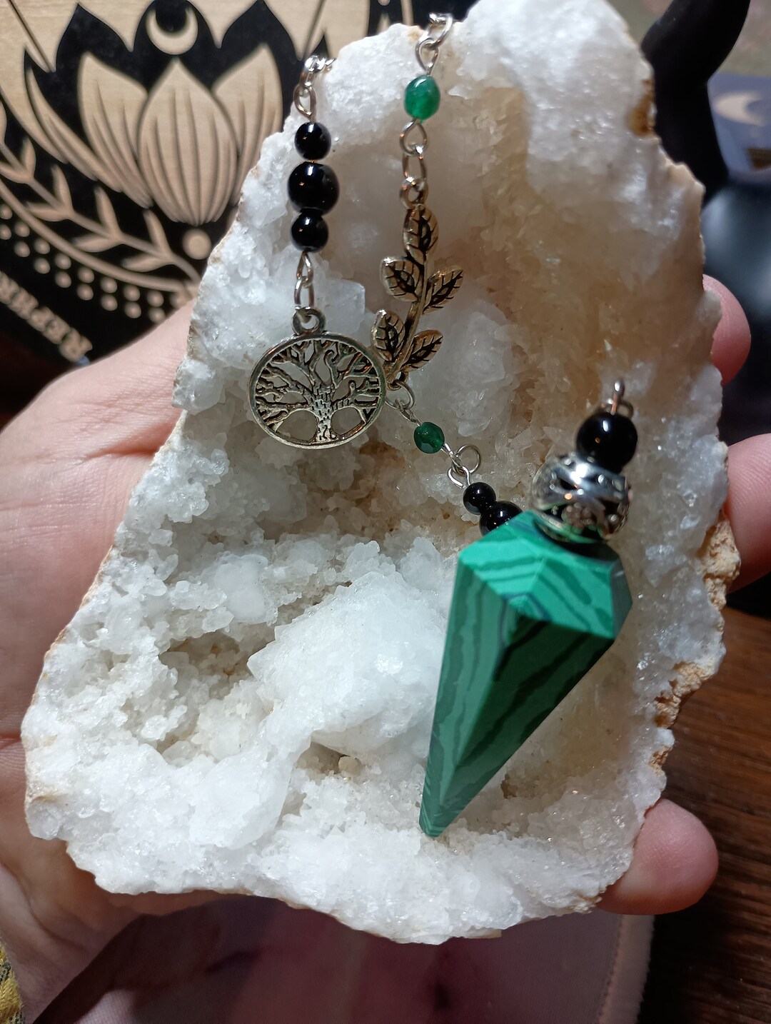 Genuine Malachite Pendulum - Etsy