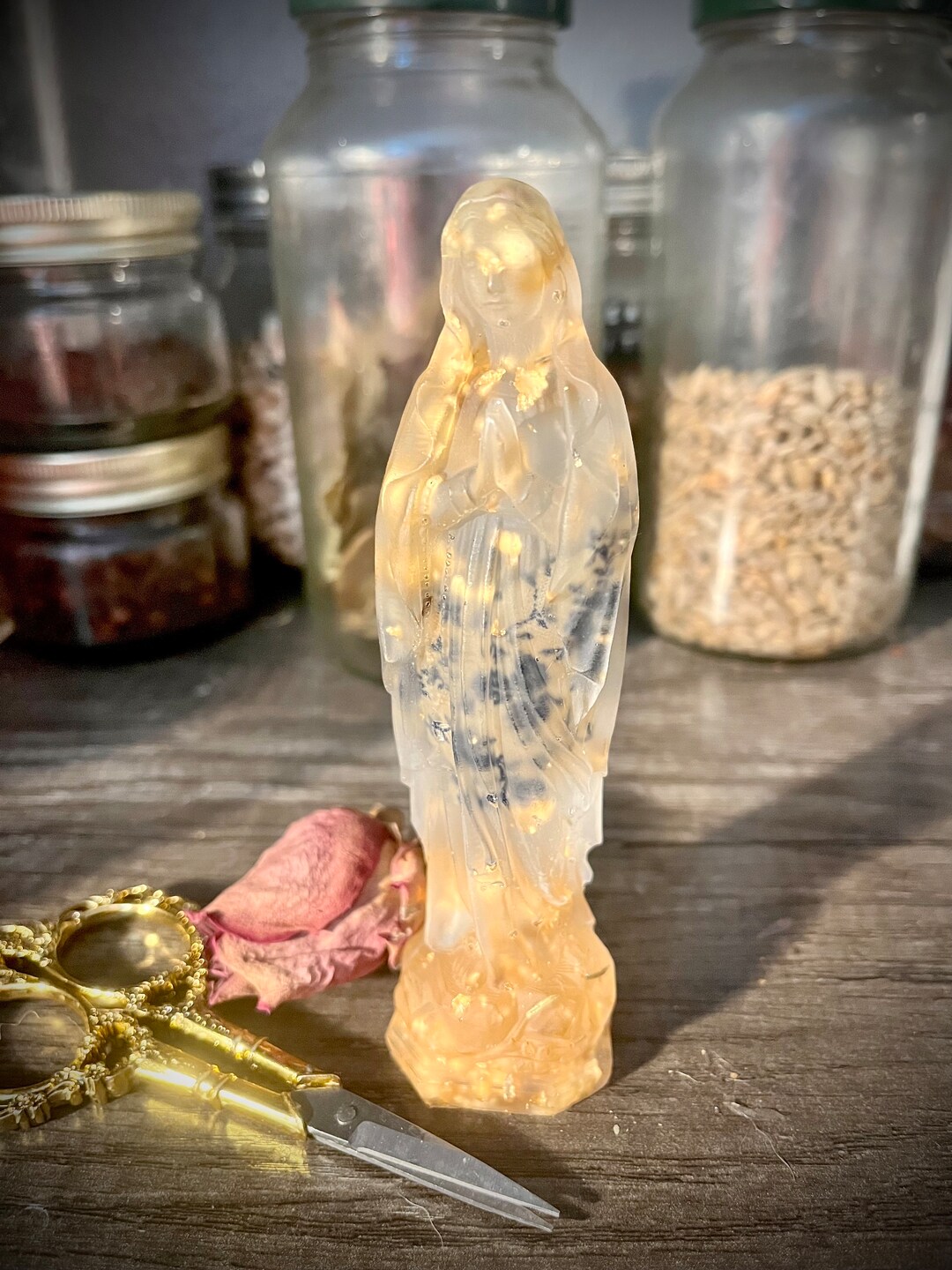 Our Lady of Calico Mary Statue - Etsy