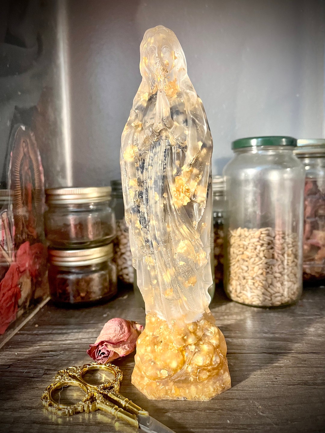 Our Lady of Calico Mary Statue LARGE - Etsy