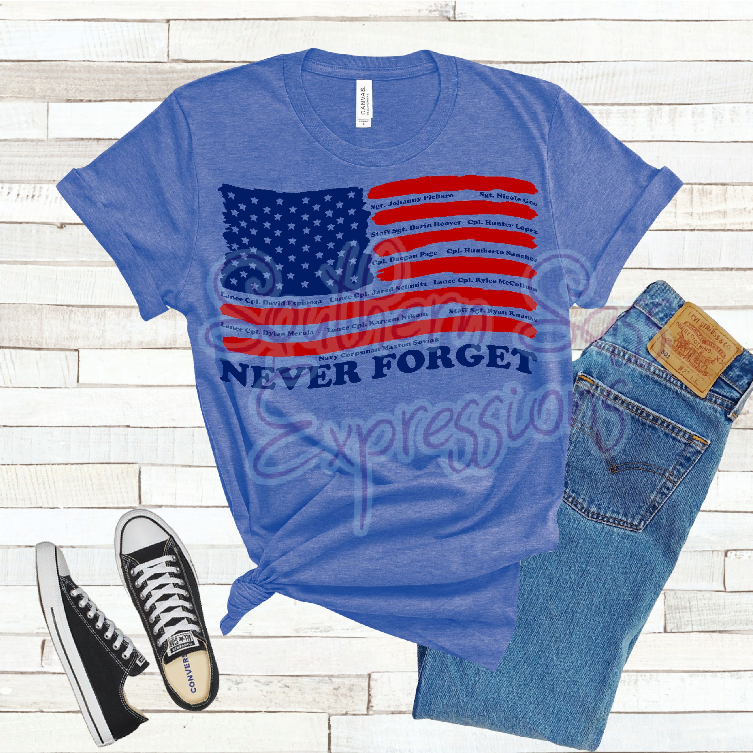 Never Forget 13 Soldiers Names Distressed Flag Digital Download PNG ...