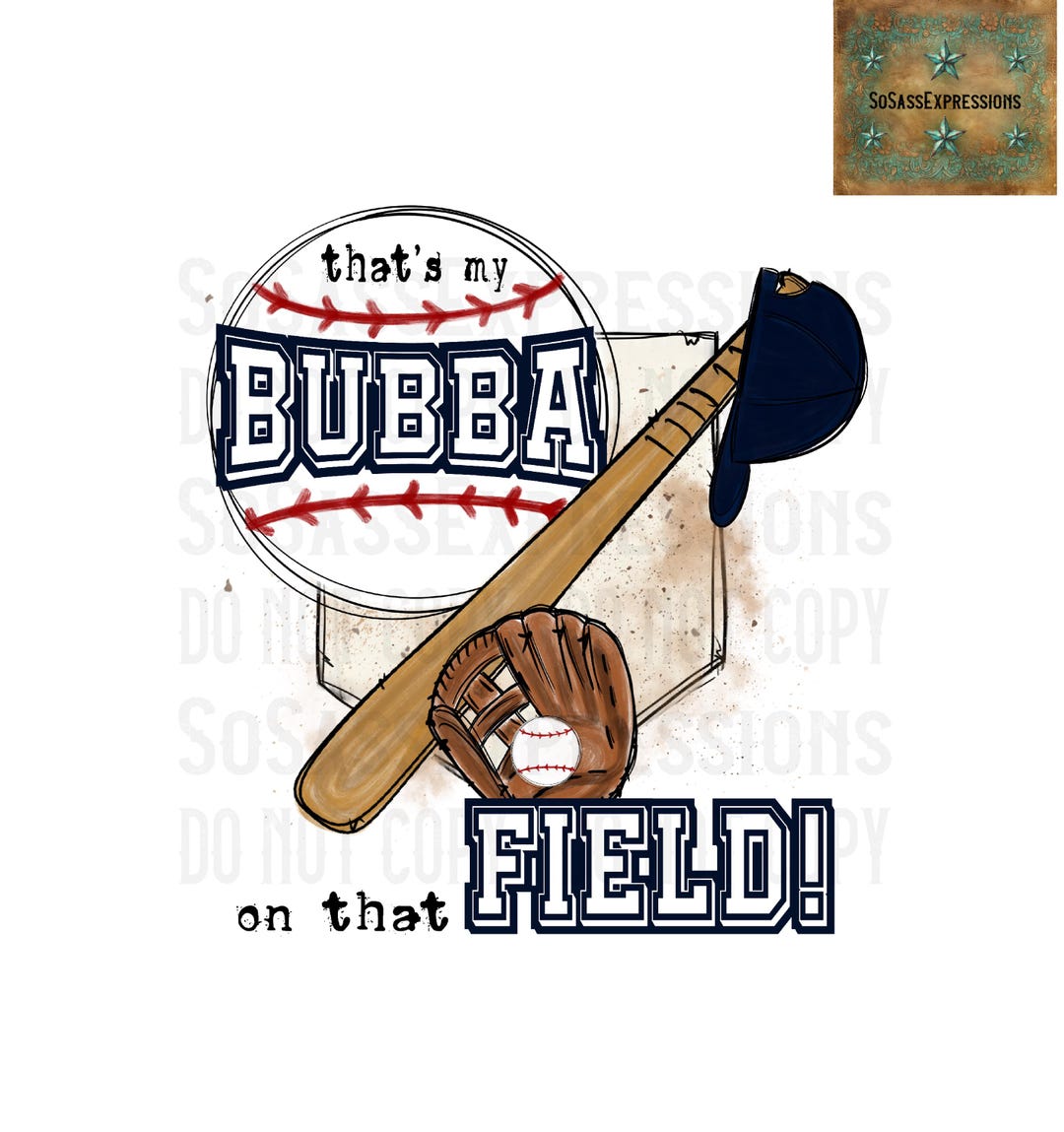 That's My Bubba Baseball Design: Mom/grandparent PNG (digital Download ...