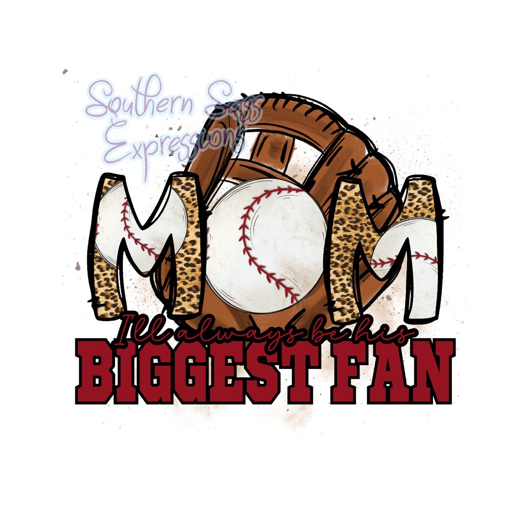 Baseball Mom Leopard Print Design: Sublimation PNG (digital Download ...