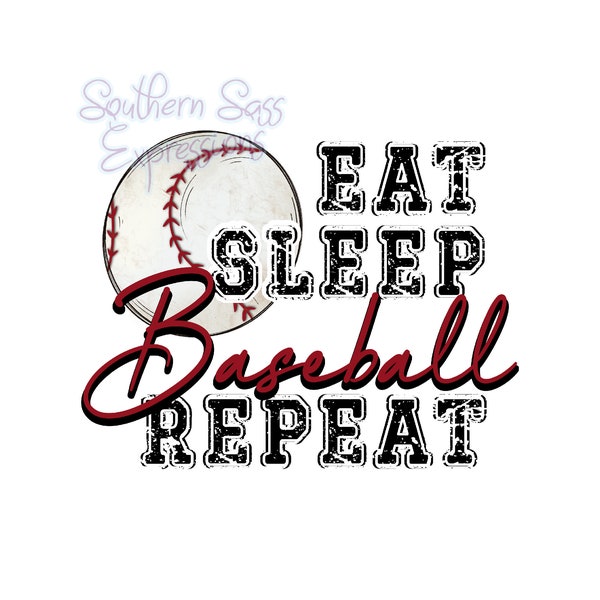 Eat Sleep Baseball Png - Etsy