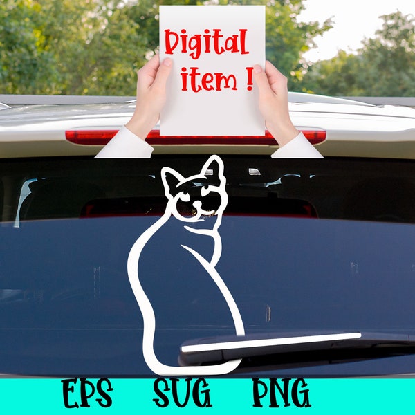 Cat Tail Window Wiper Sticker - Etsy Canada