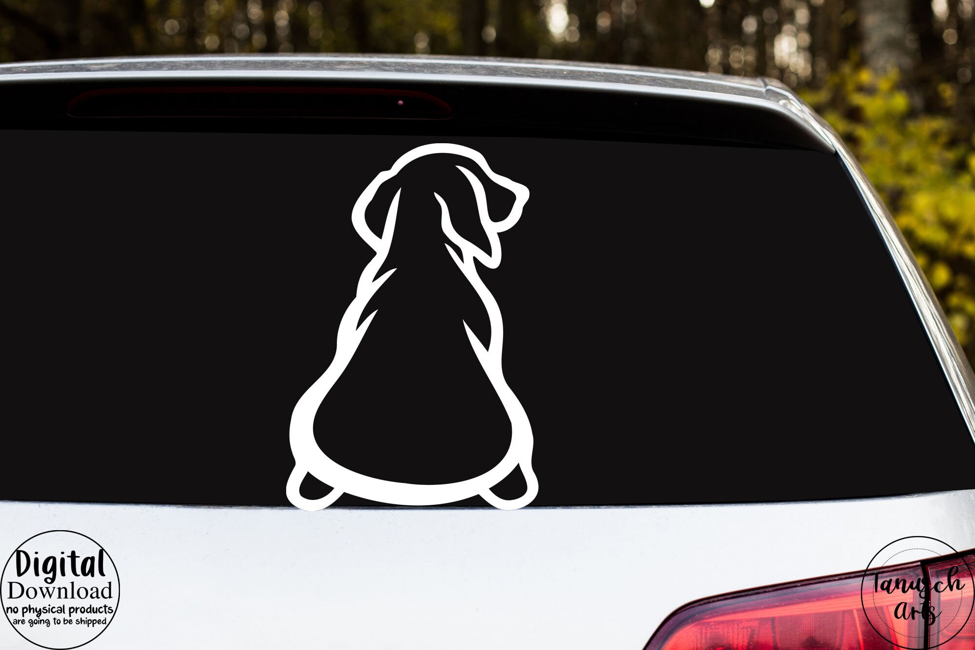 Dog Wagging Tail Rear Wiper SVG Sticker Cut File Car Window - Etsy