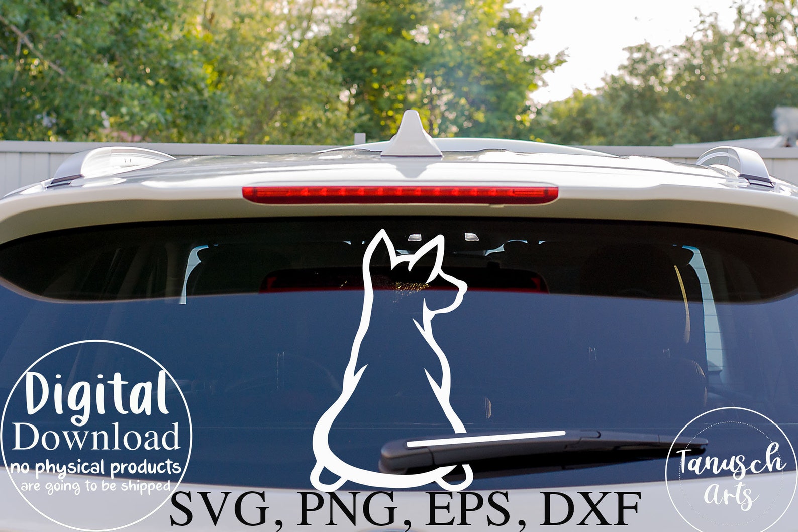 Dog Wagging Tail Rear Wiper SVG Sticker Cut File Car Window - Etsy