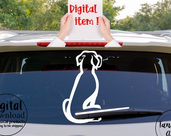 Wagging Dog Tail Car Decal - Etsy