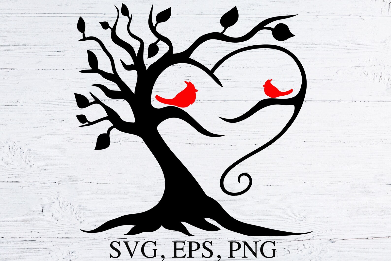 Cardinal Bird on Tree SVG I Am Always With You in Loving - Etsy