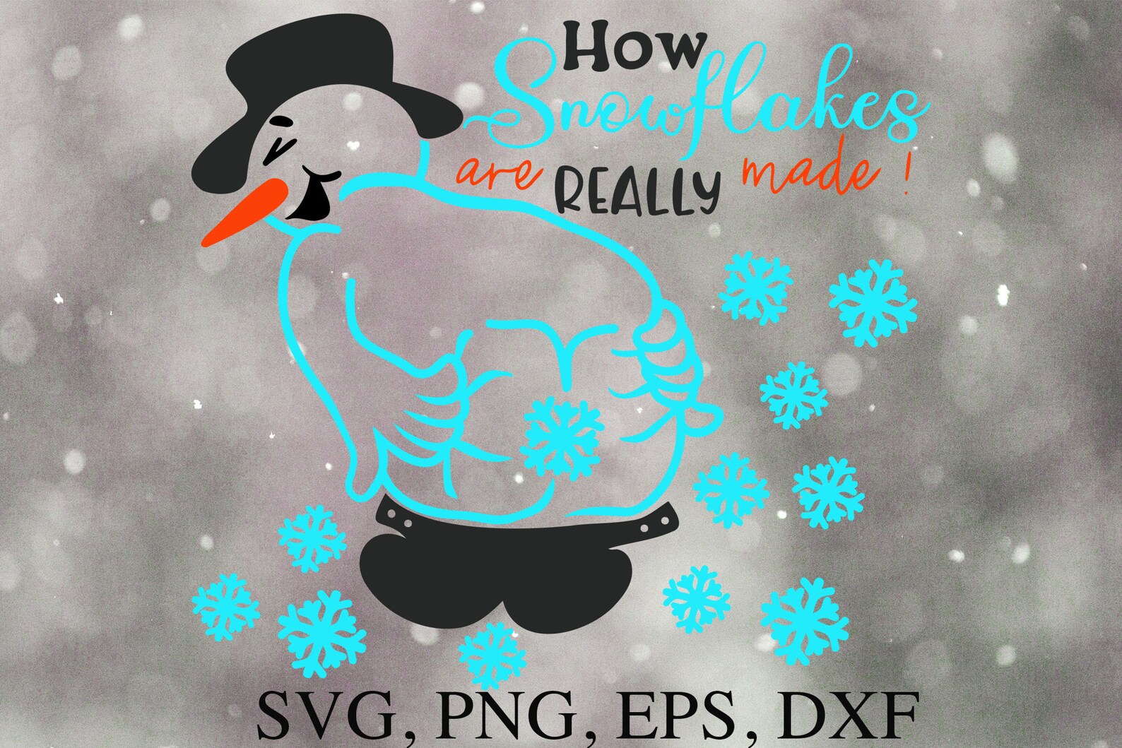 Farting Snowman SVG Layered How Snowflakes Are Really Made - Etsy