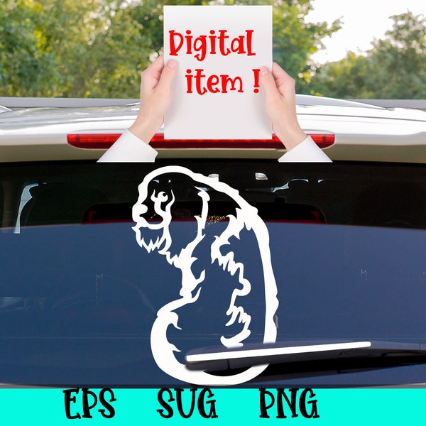 Rear Window Wiper Dog Decal - Etsy