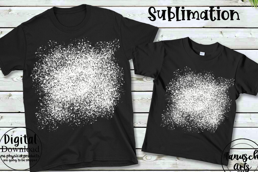 White Splatter Background, Bleach Effect Sublimation Shirt Design PNG ...