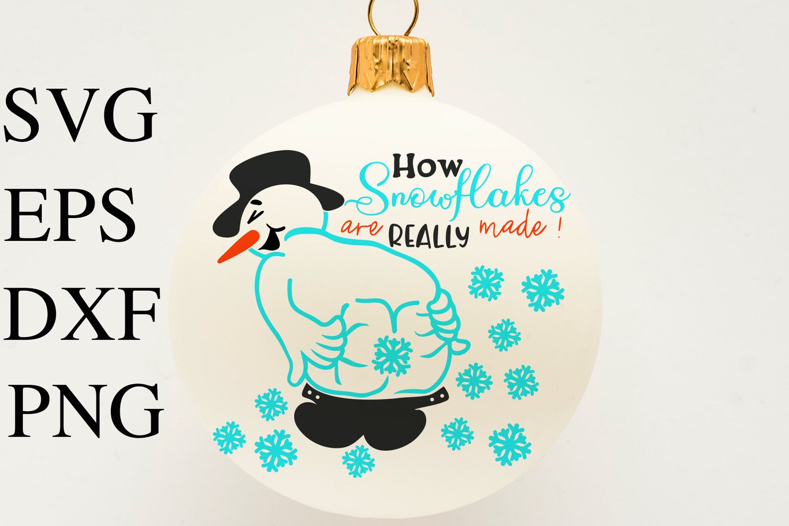Farting Snowman SVG Layered How Snowflakes Are Really Made - Etsy