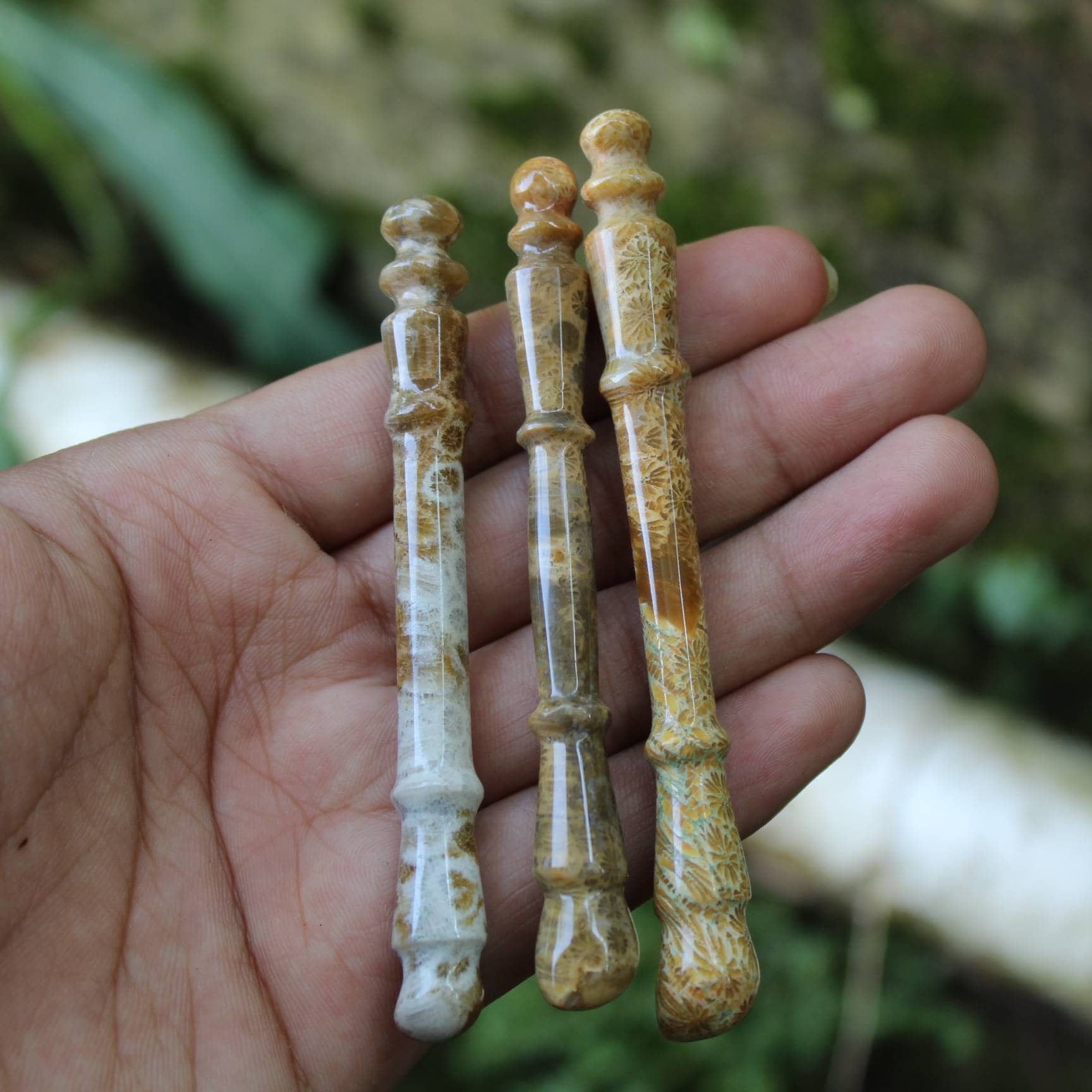 3 Pcs Fossil Coral Carving Pencil - Etsy UK