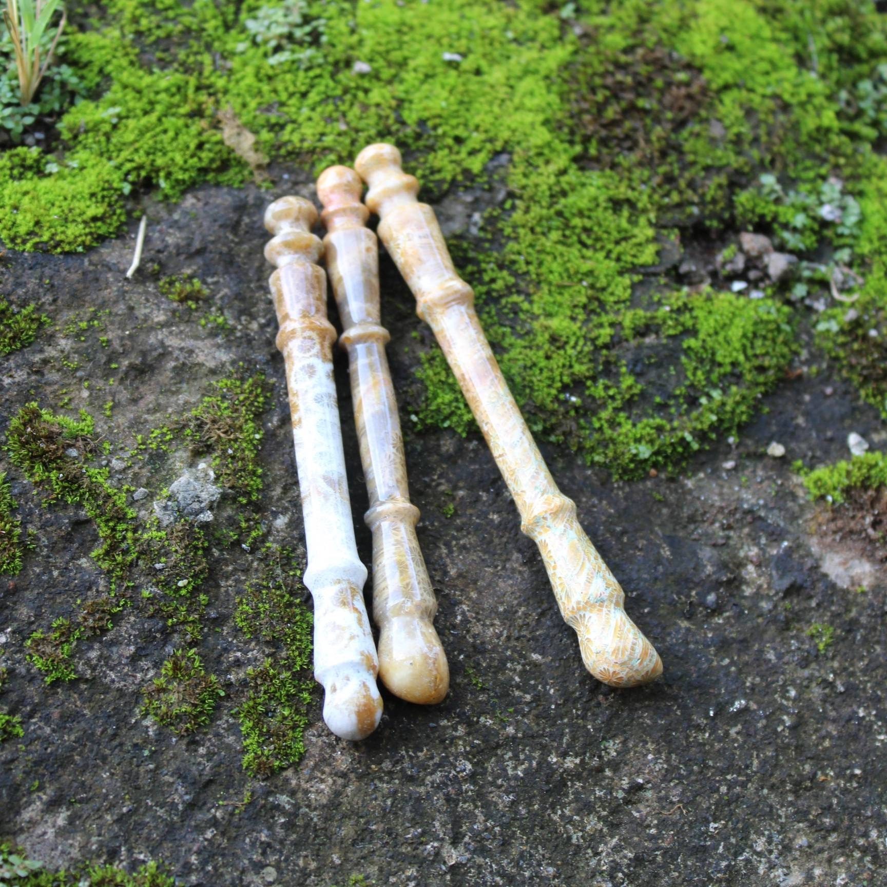 3 Pcs Fossil Coral Carving Pencil - Etsy UK