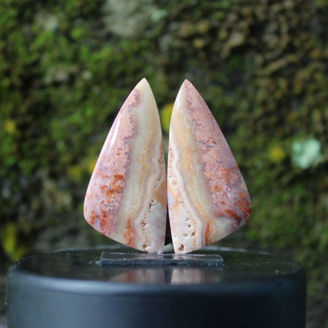 Natural Banded Agate Pair - Etsy