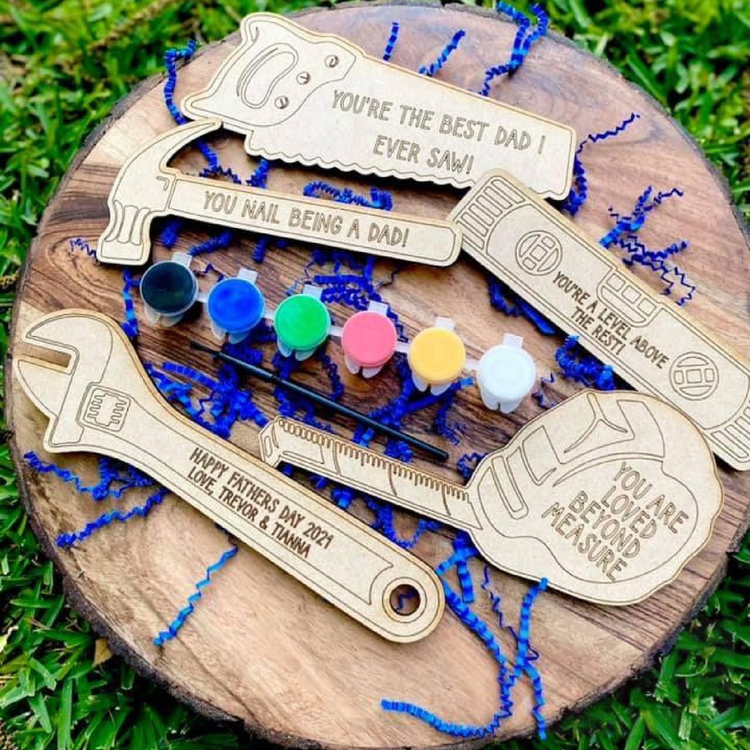 Personalized DIY Father's Day Craft Kit for Kids - Custom Tools With ...