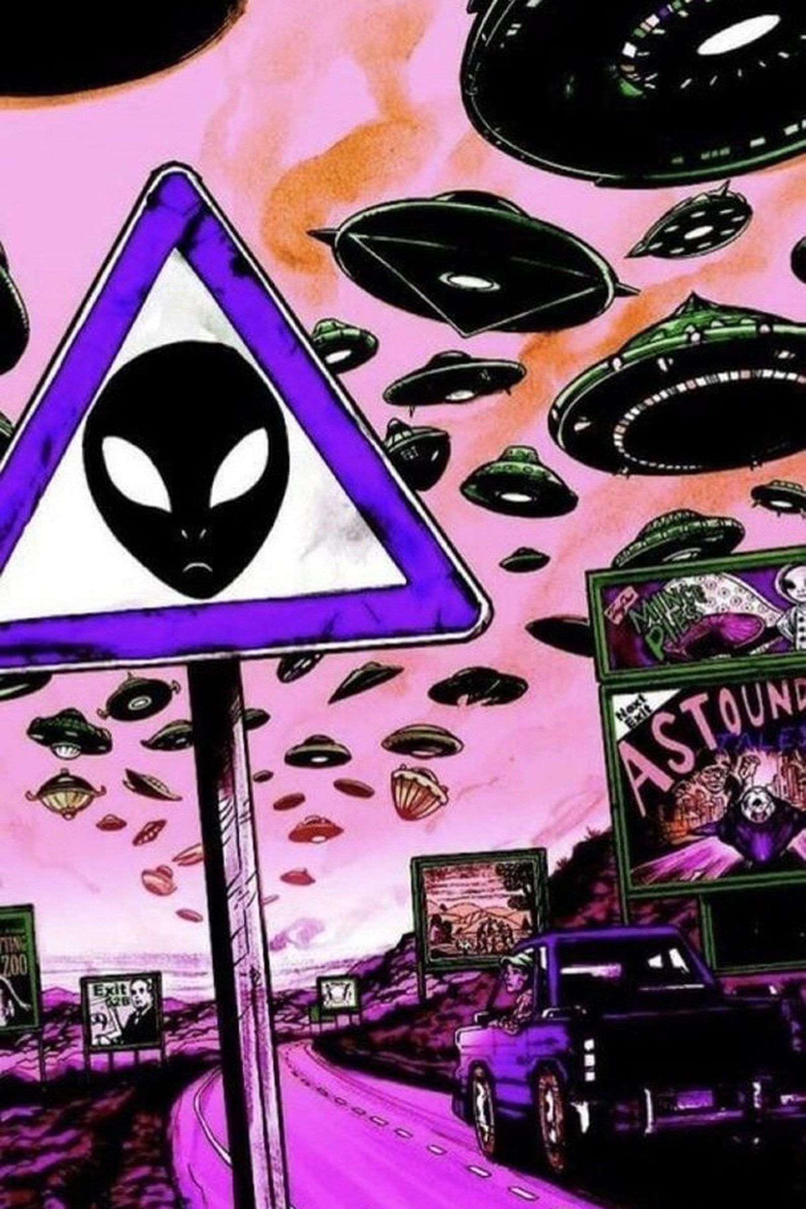 Aliencore Aesthetic Wall Collage Kit Retro Futurism Ufo Photo - Etsy ...