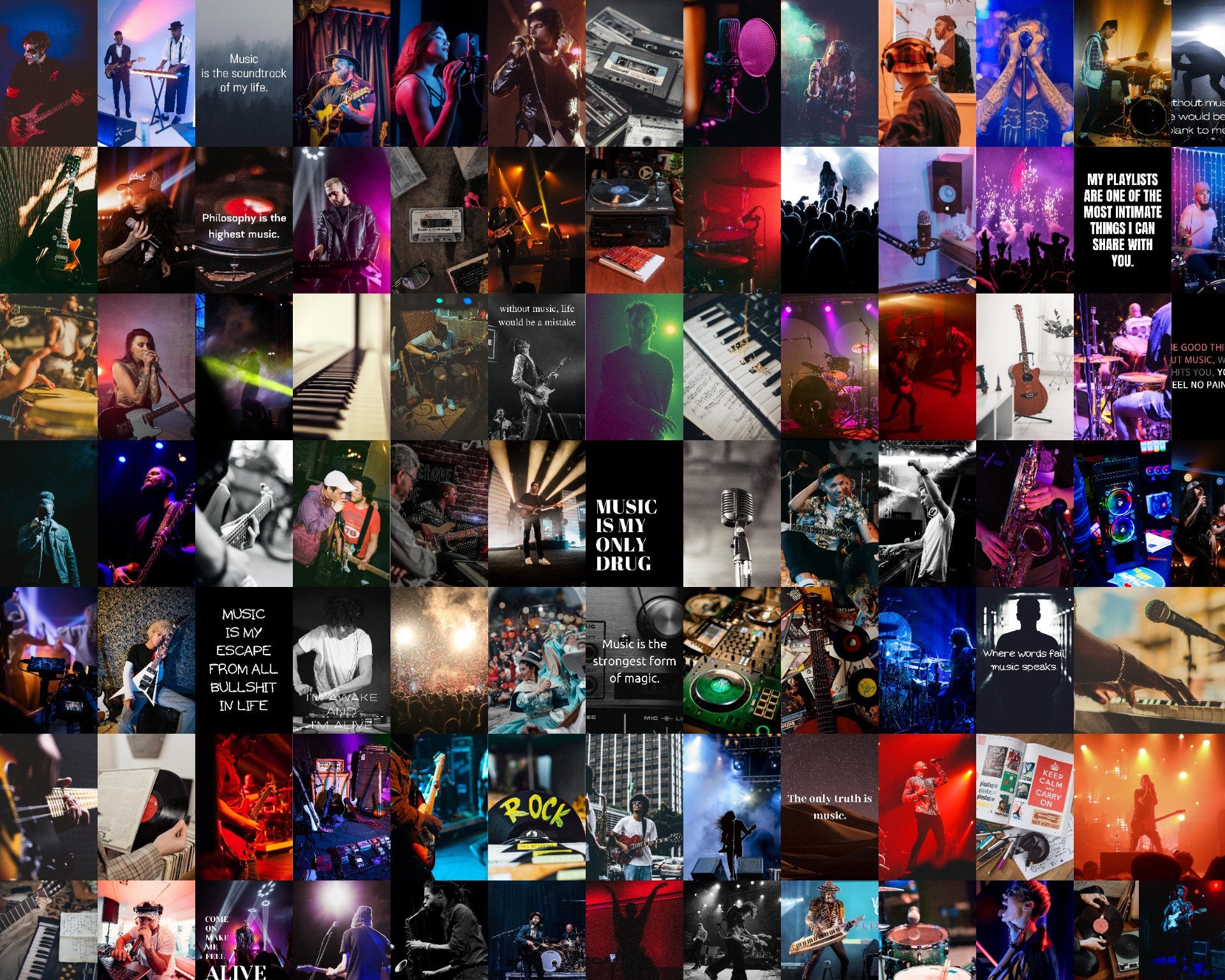 Rock Bands Collage Wallpaper