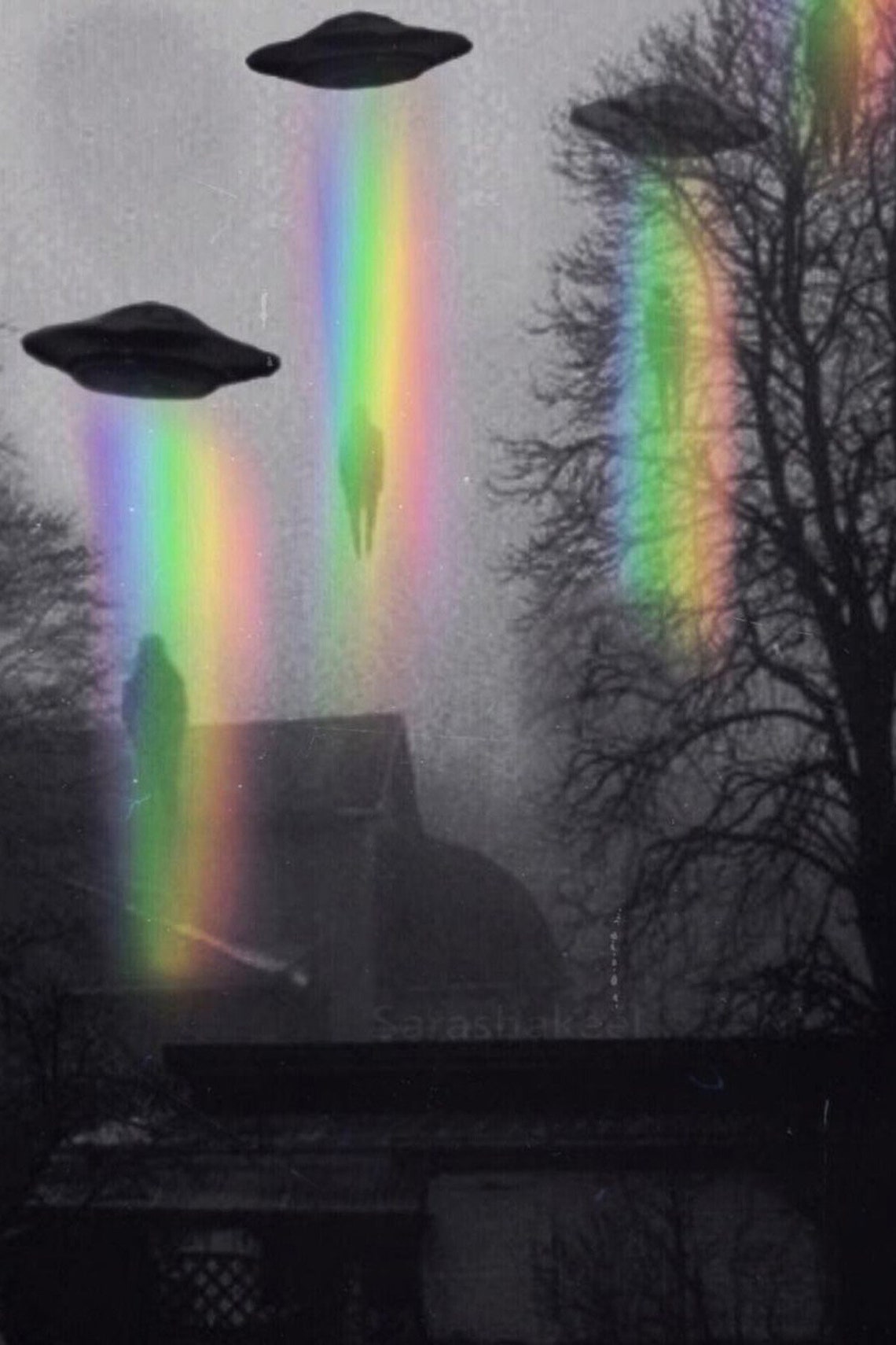 Aliencore Aesthetic Wall Collage Kit Retro Futurism Ufo Photo - Etsy