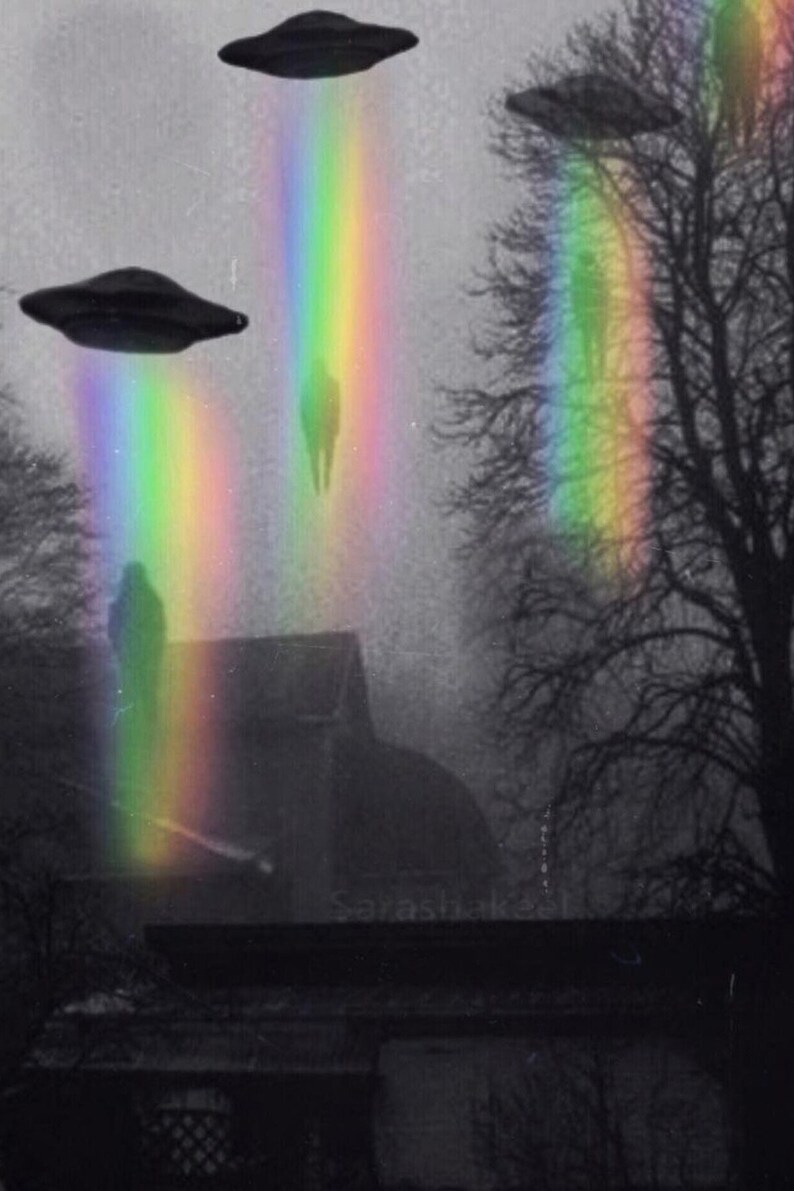 Aliencore Aesthetic Wall Collage Kit Retro Futurism Ufo Photo - Etsy