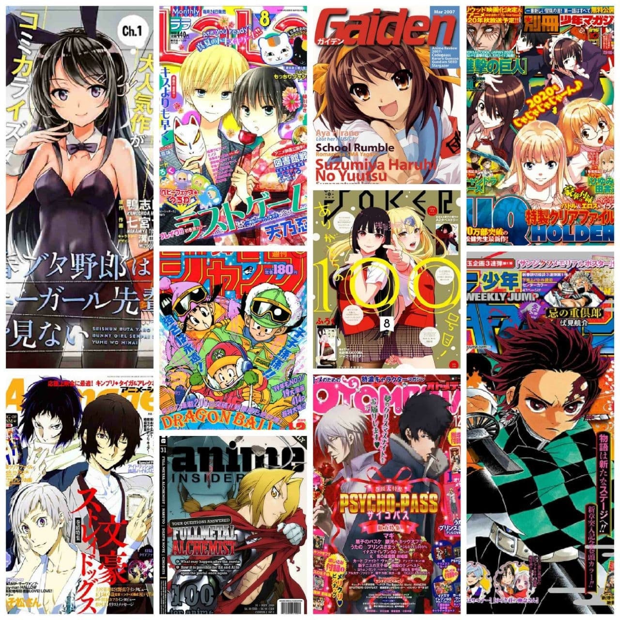 Anime Magazine Covers Aesthetic Wall Collage Kit 75pcs | Etsy