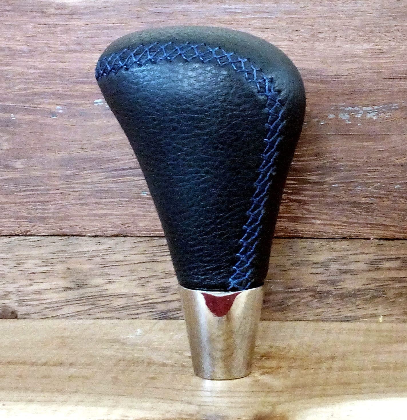 TOYOTA Black Leather With Dark Blue Stitch Shift Knob for - Etsy