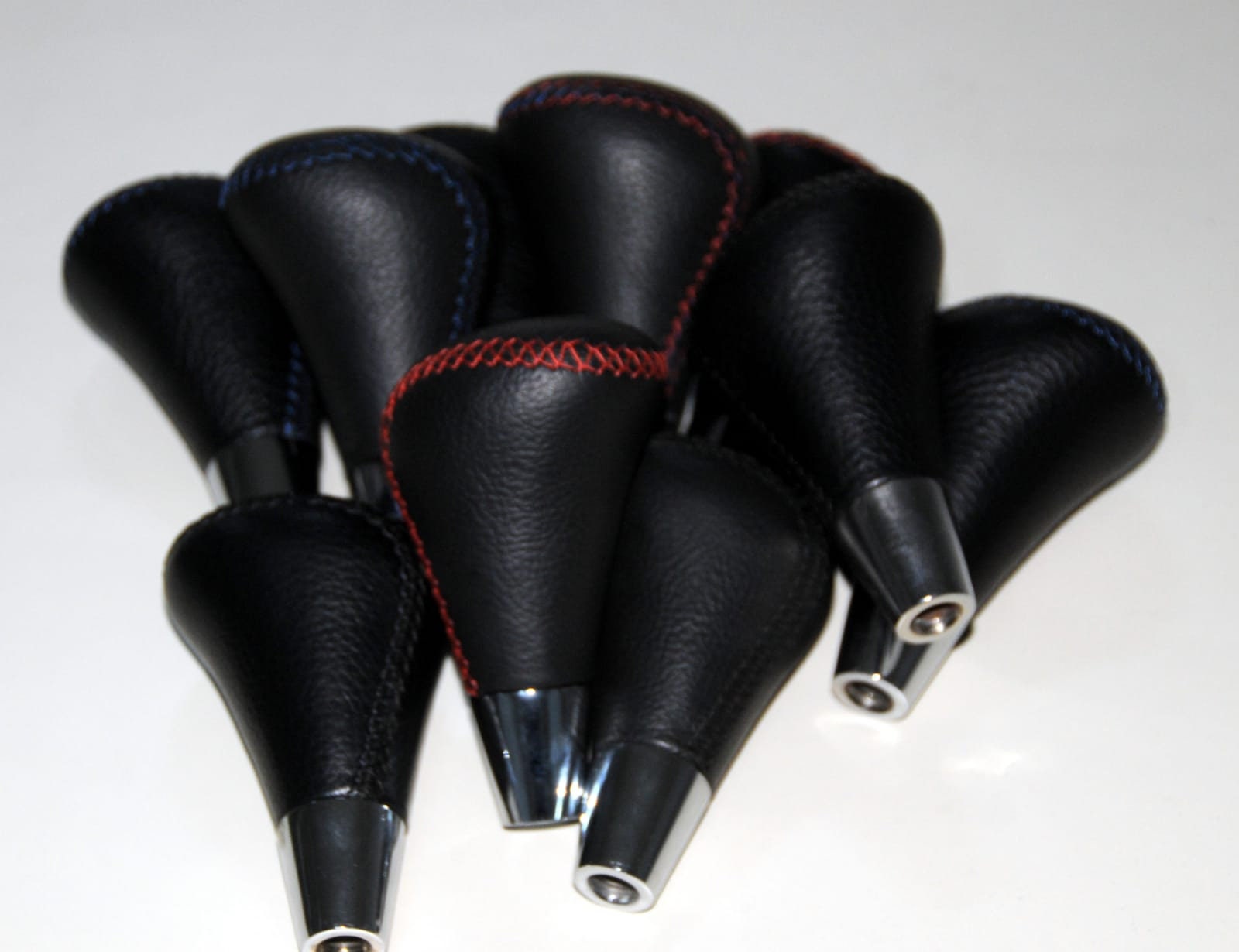 Black Leather With Red Stitch Shift Knob M8X125 Thread Size - Etsy