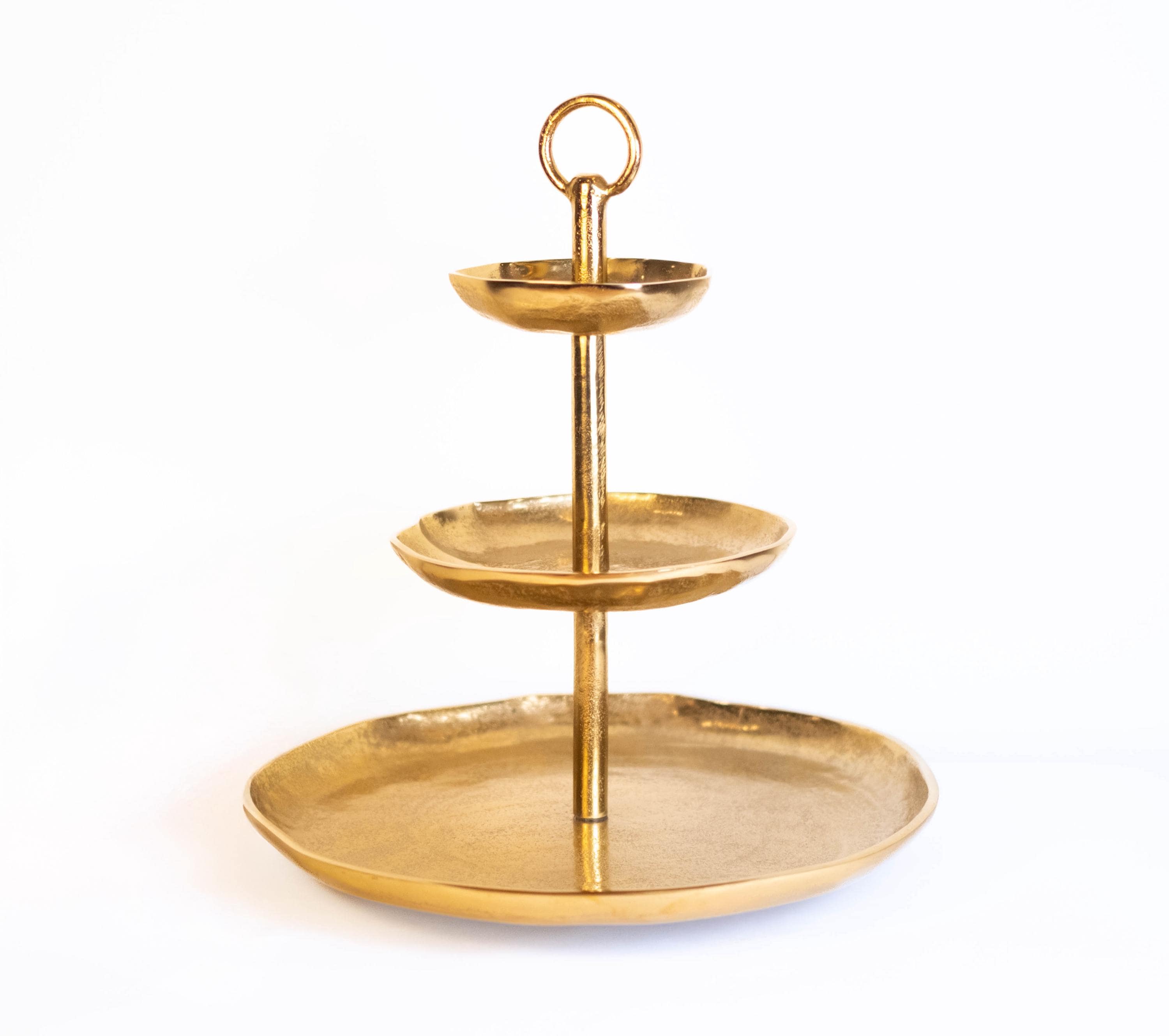 Easter Spring Brunch Gold 3-tiered Stand – Luxury Dessert Garden ...