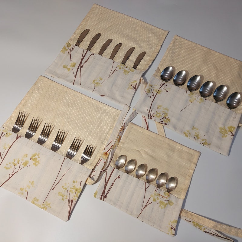 Embroidered Cutlery Wrap - Etsy Canada