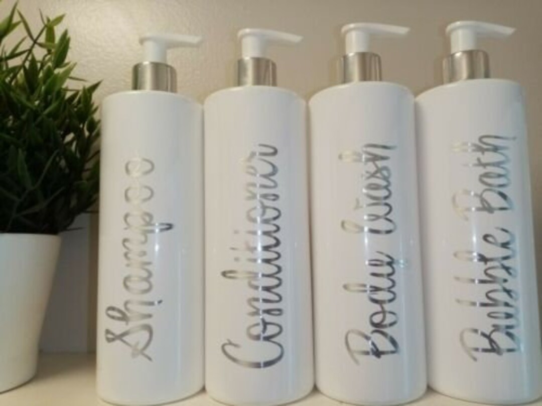Mrs Hinch Inspired Bathroom Pump Bottles 500ml Shampoo Conditioner Body ...
