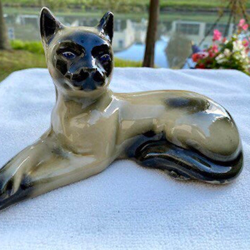 Siamese Cat Statue - Etsy
