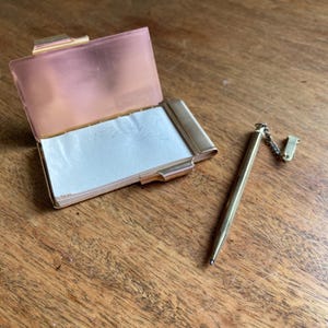 Vintage Embroidered Cross Stitch Notepad Compact With Original Pencil ...