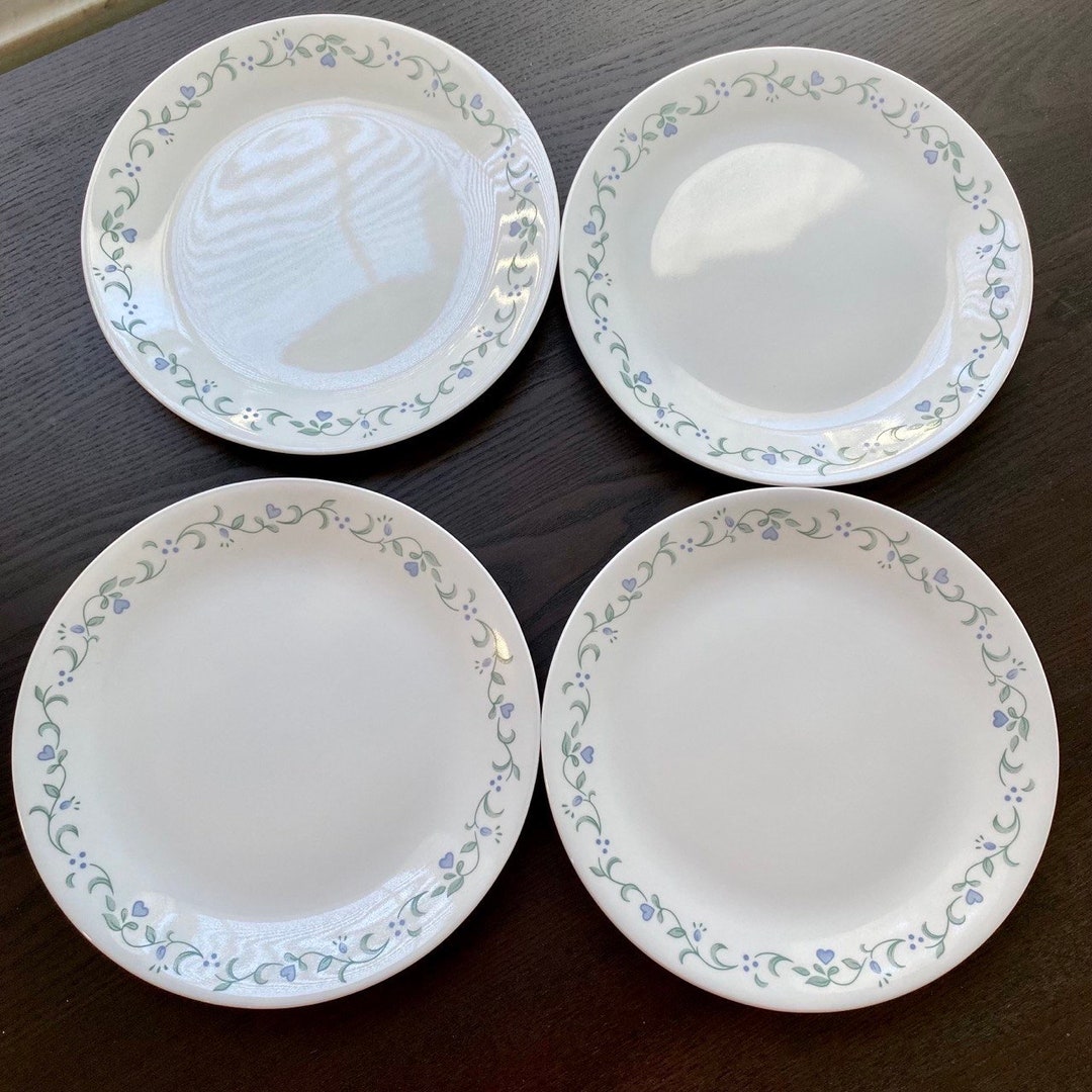 4 Corelle County Cottage Dinner Plates, Vintage Corelle Country Cottage ...