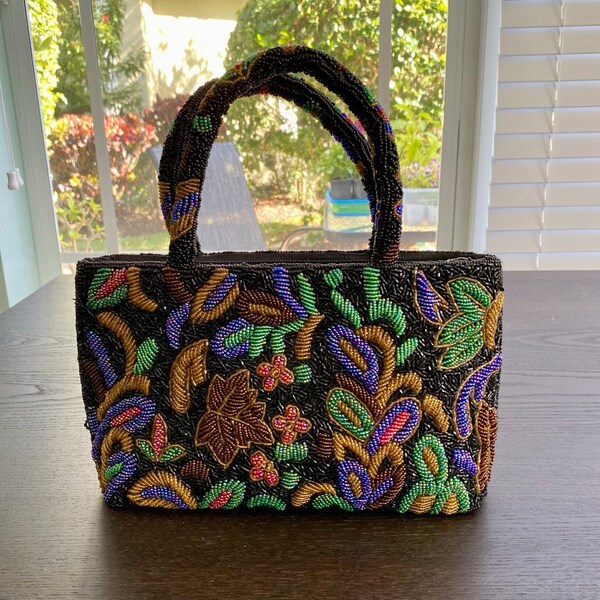 Vintage Beaded Bag - Etsy