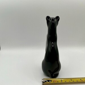 Vintage Black Crystal Cat Figurine, Solid Black Milk Glass Cat Figurine ...