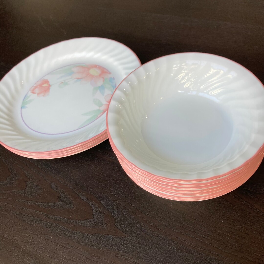 10pc Corelle Peony Lot, Corelle Peony Dinner Plates, Corelle Peony ...