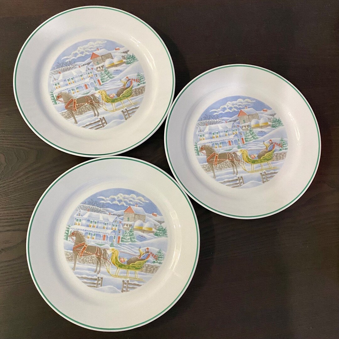 3 Corelle Country Memories Dinner Plates, 3 10.5” Corelle Dinner Plates ...