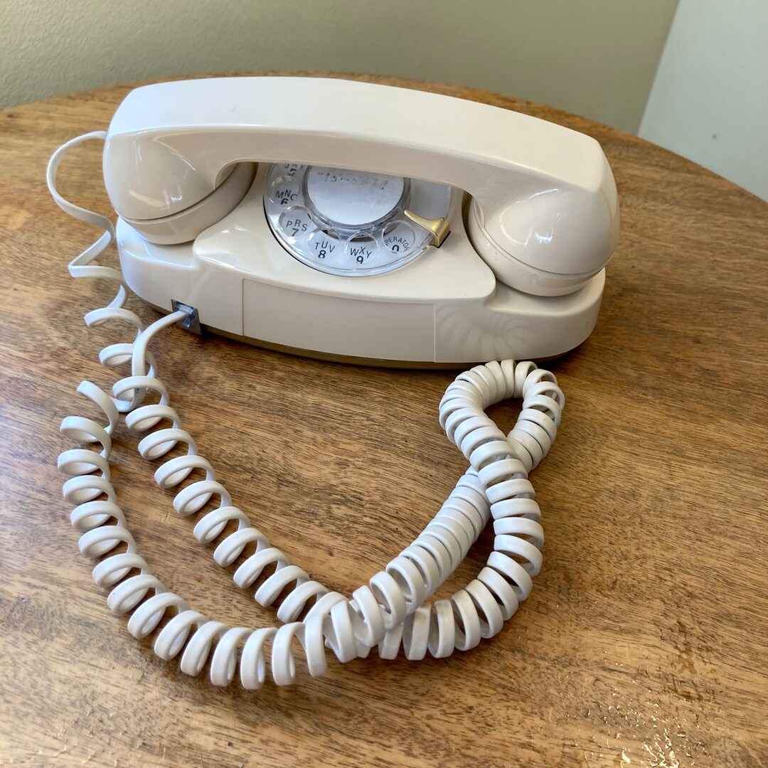 1960s Princess Phone, Cream Colored Princess Phone, Vintage Rotary ...