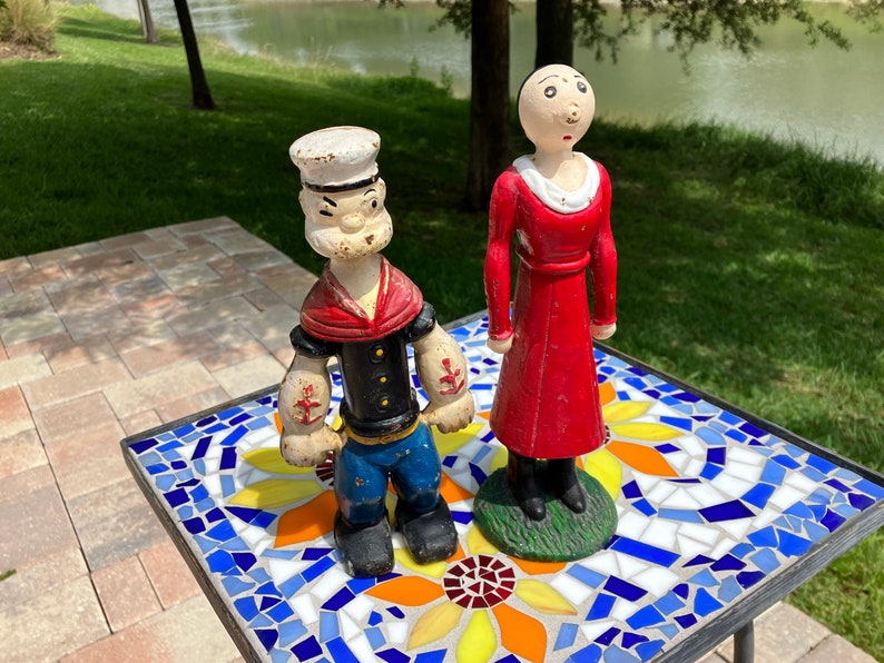 1930s Popeye and Olive Oyl Cast Iron Bank Pair Vintage Popeye - Etsy