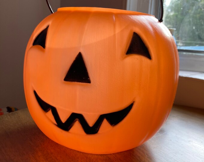 General Foam Plastics USA Made Pumpkin Treat Pail 1980s 1990s Halloween ...