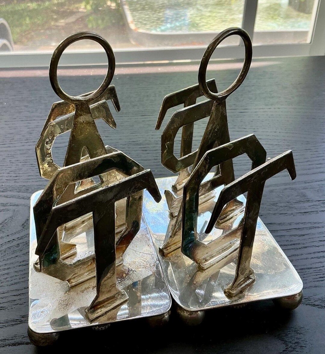 Pair of Vintage Toast Racks, Silver Plated English Toast Racks, Vintage ...