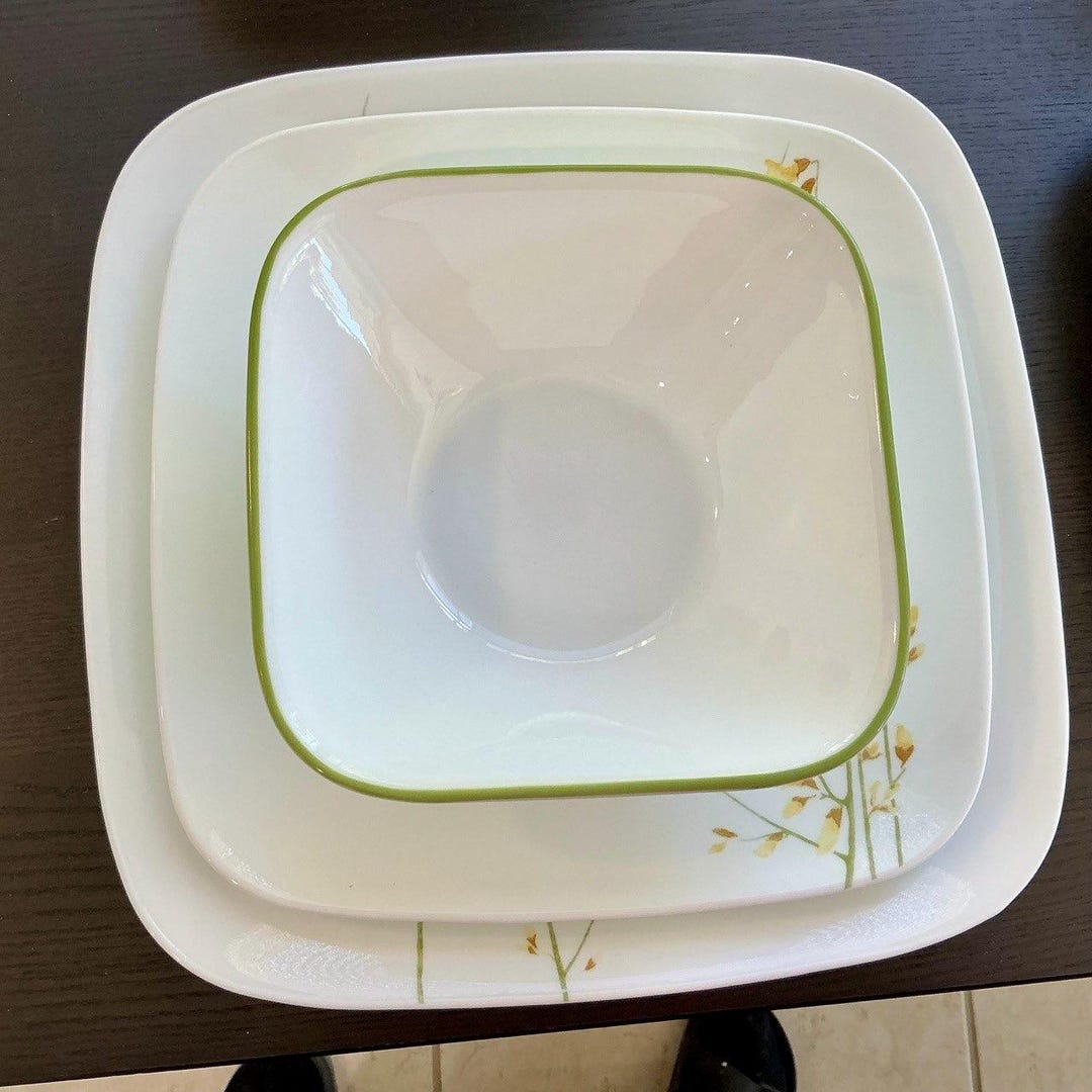 Corelle Kobe 23pc Set, Corelle Square Shape Bowls and Plates, Kobe ...