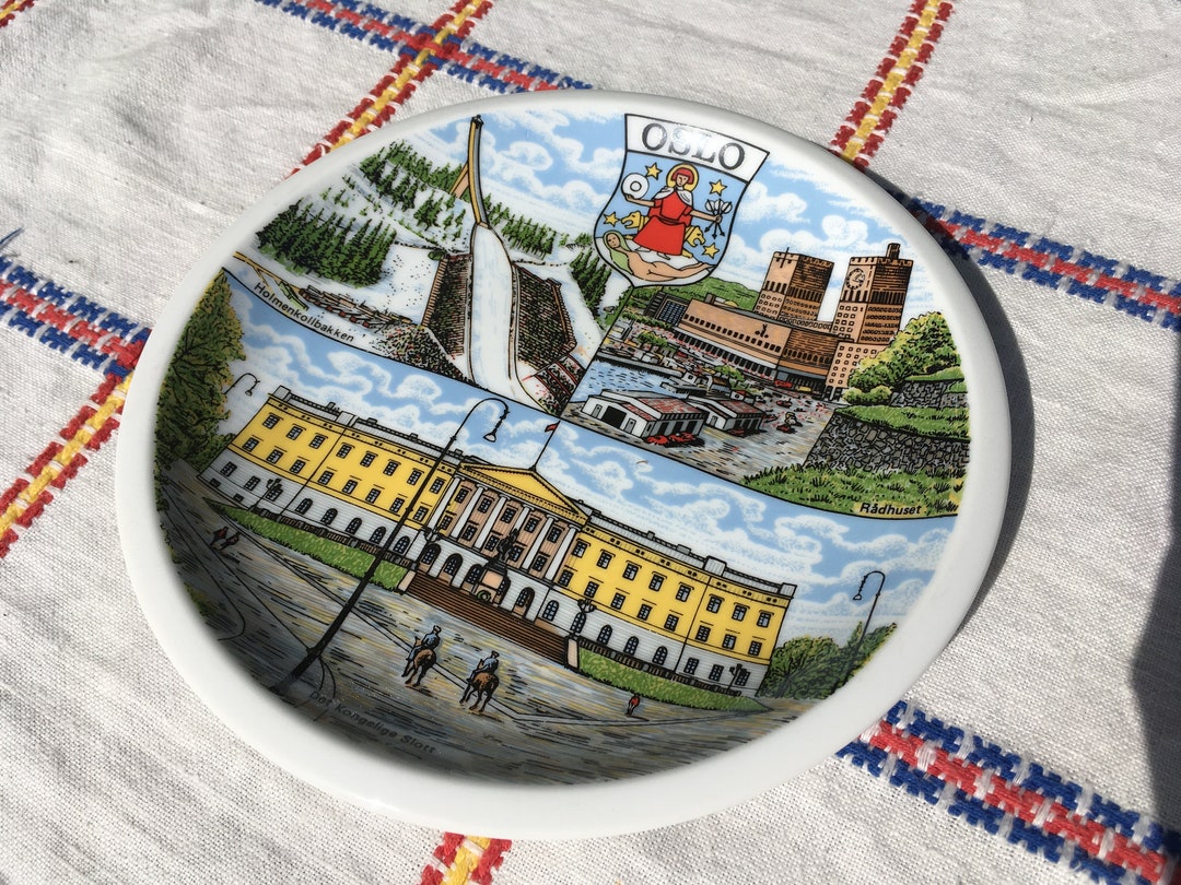 Vintage Oslo Norway Plate by Spal 1980s 8" Plate Vintage Oslo Norway 8 ...