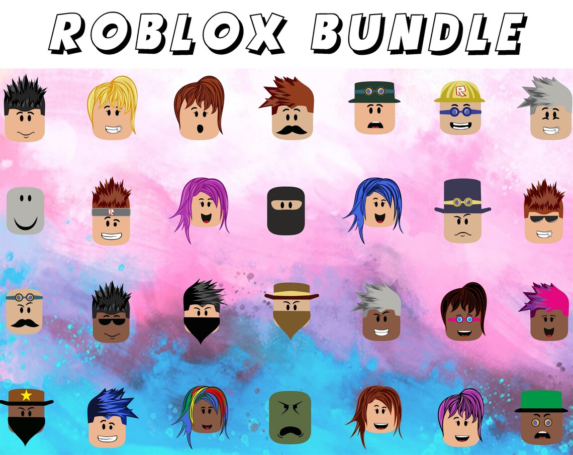 Roblox face svgdxf png Roblox svg bundle clipart cricut | Etsy