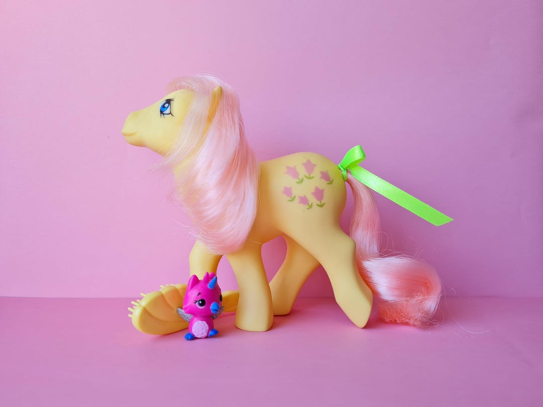 My Little Pony G1 - Posey Italy - Hasbro Vintage - Pink Tulip Pony ...