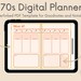 70s Daily Planner, Goodnotes Digital Planner, Undated Digital Planner ...