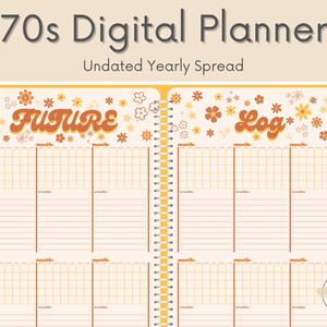 70s Daily Planner, Goodnotes Digital Planner, Undated Digital Planner ...
