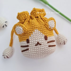 Bunny and Cat Drawstring Pouch Bag Crochet Pattern | 2 in 1 Crochet Pattern - Etsy