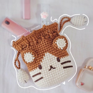 Bunny and Cat Drawstring Pouch Bag Crochet Pattern | 2 in 1 Crochet Pattern - Etsy
